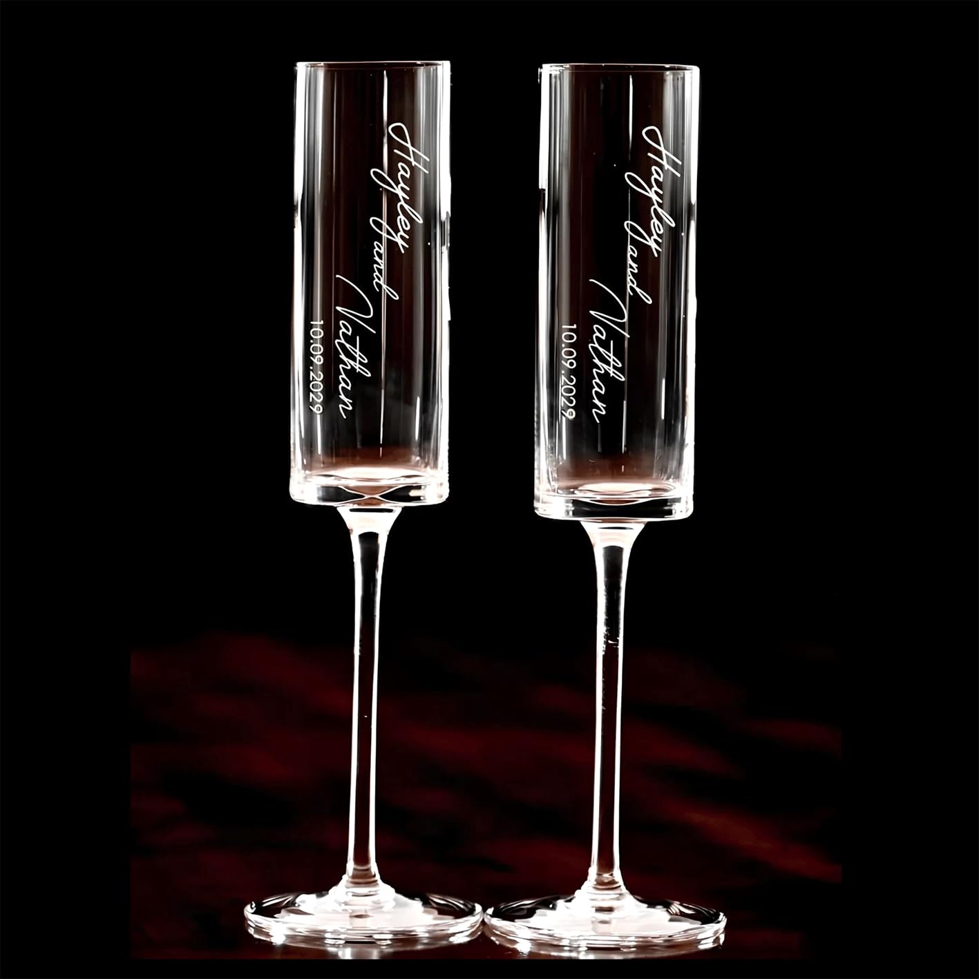 Amazon.com | Set of 2 Wedding Flute, Personalization Wedding Champagne Flute, Gift for the ...