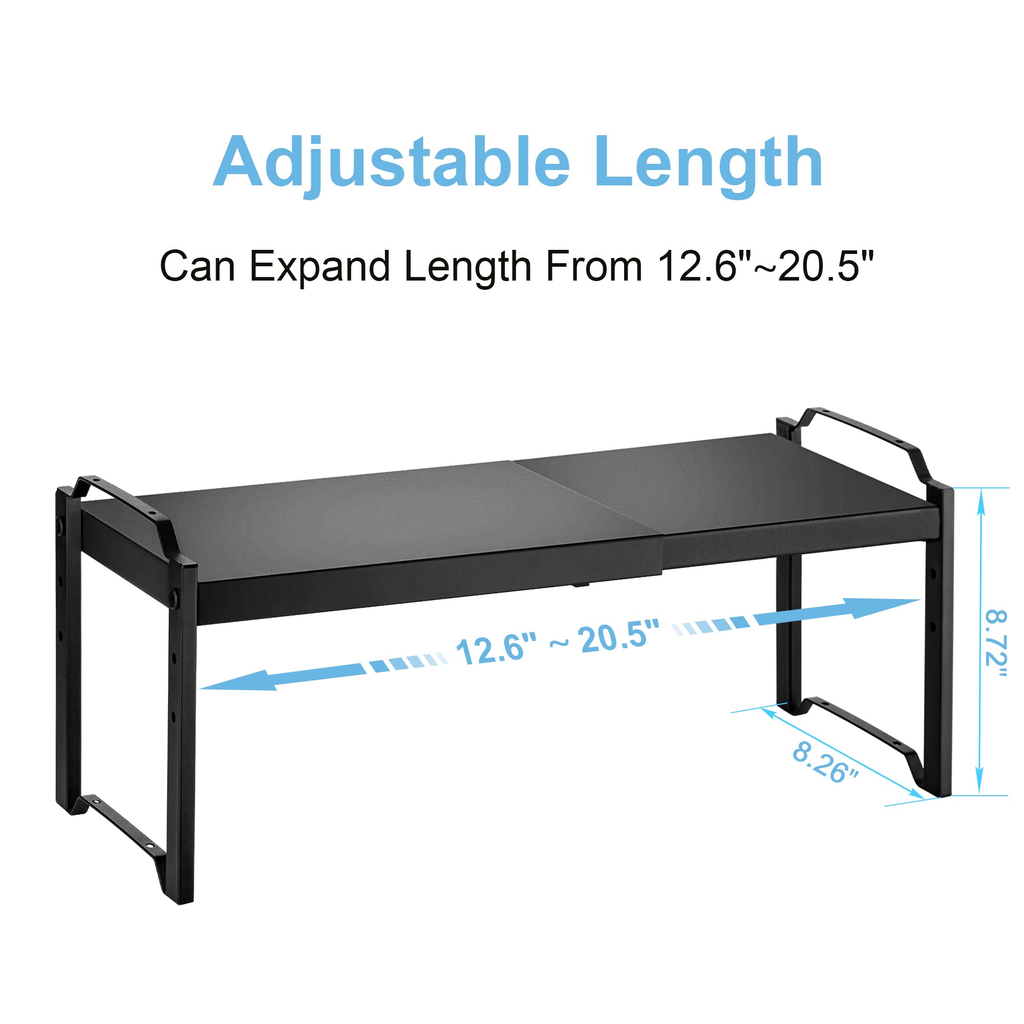 Snapklik.com : 2 Pack Expandable Cabinet Countertop Shelves, Stackable ...