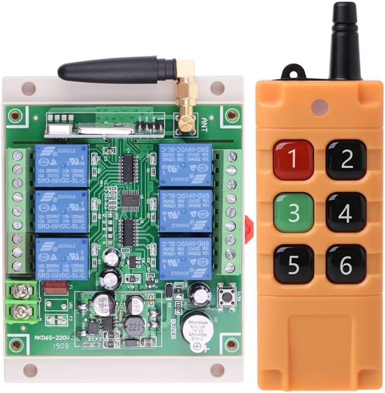 Amazon.com: 300m DC12V 24V 36V 6CH 6 CH Industrial Wireless Remote ...