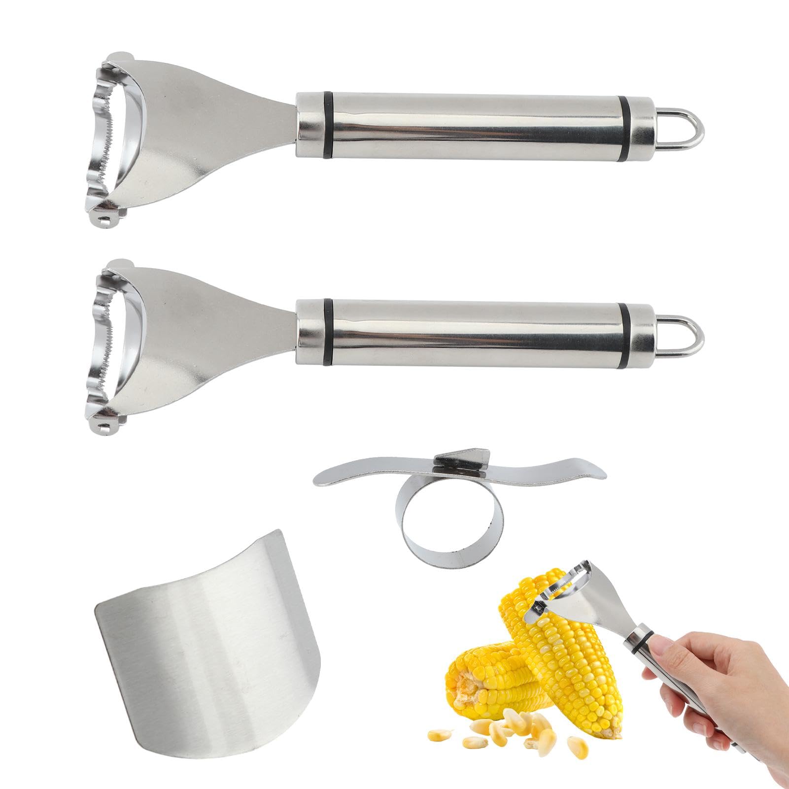 Amazon.com: 2pcs Magic Corn Cutter Peeler with Orange Peeler and 2pcs ...