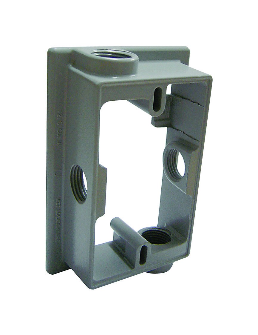 Sigma Electric 4-5/8 in. Rectangle Metallic Extension Ring Gray ...