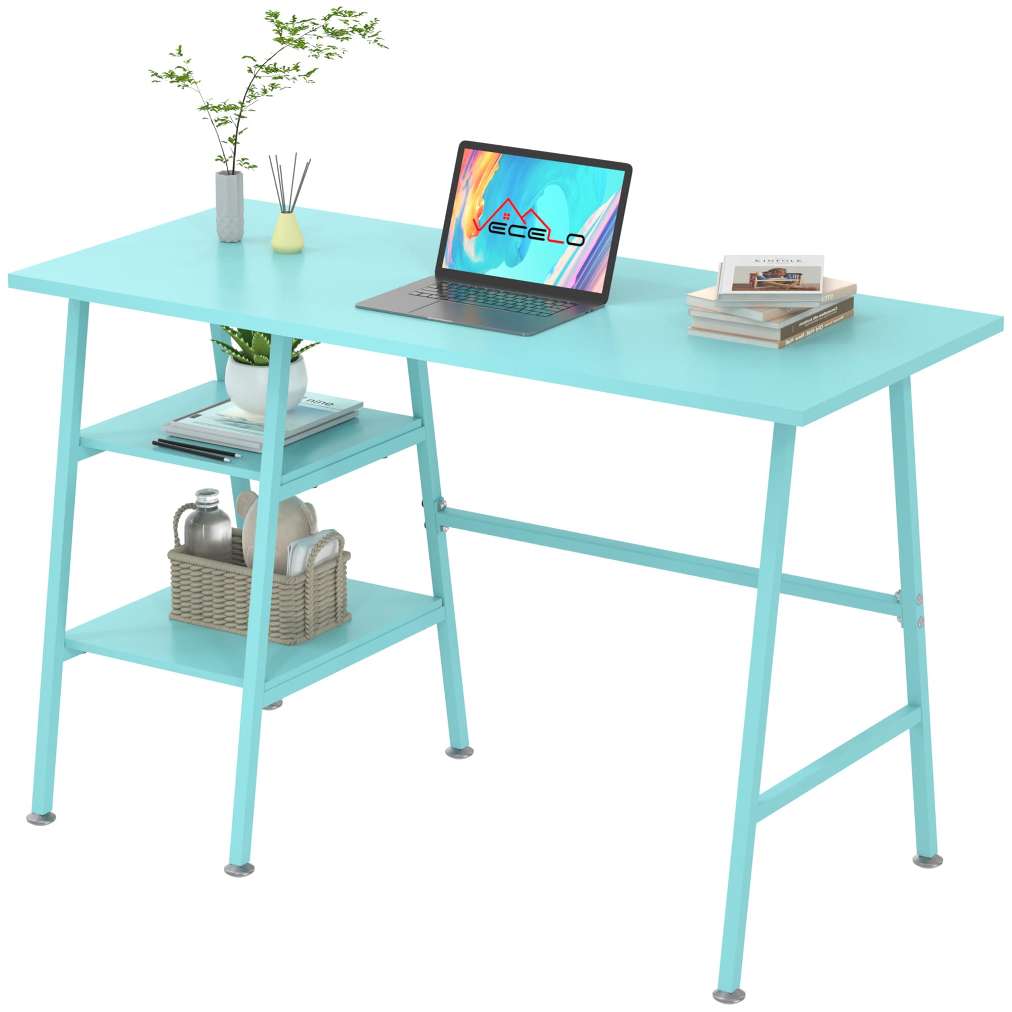 Amazon.com: VECELO 43 Inch Computer Desk Writing Study Work Office ...