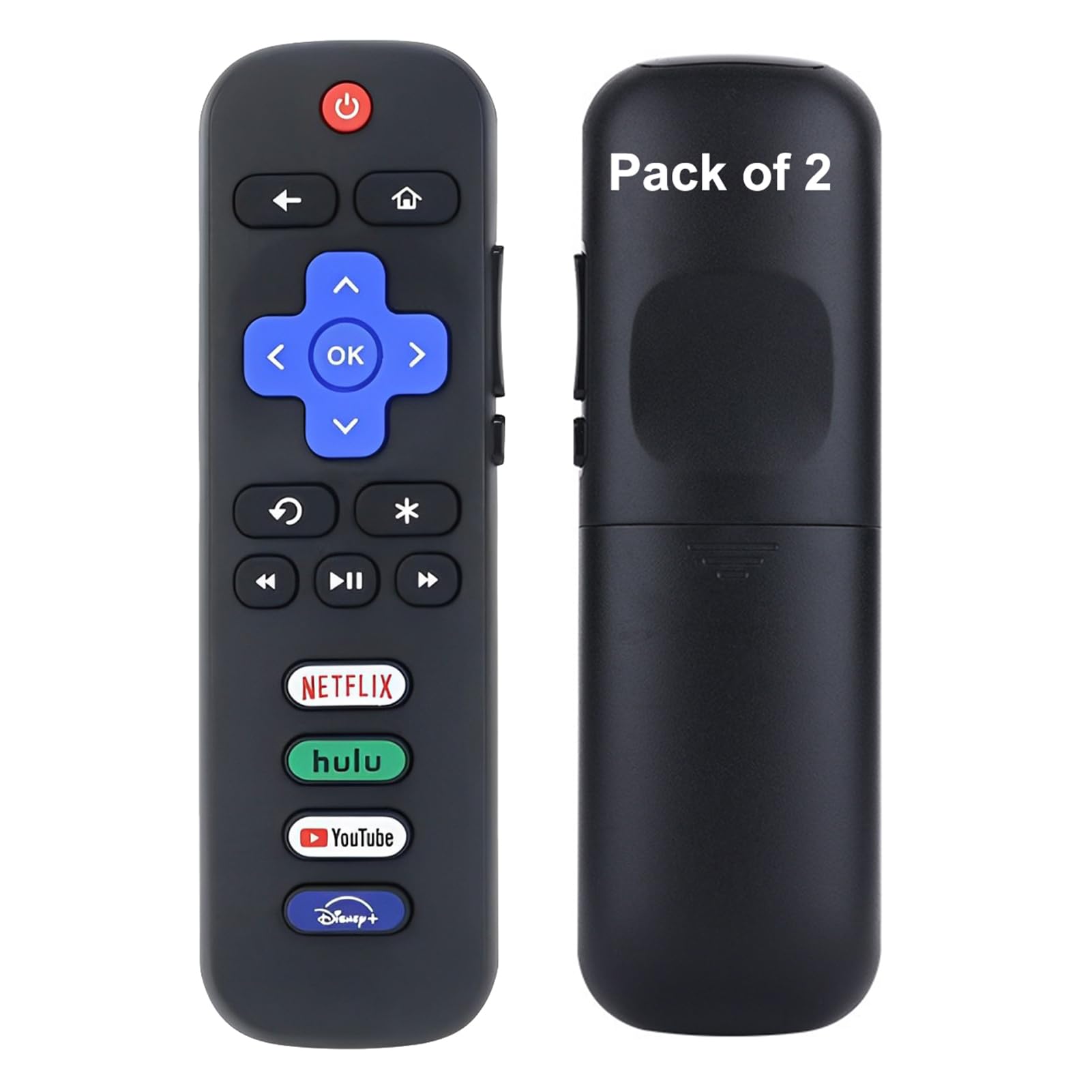 Amazon.com: (Pack of 2) Replacement Remote Control Only for All Roku TV ...