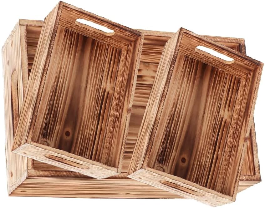 ATDORO Wooden Batten Storage Box,Wooden Nesting Box With Handles,Wood ...