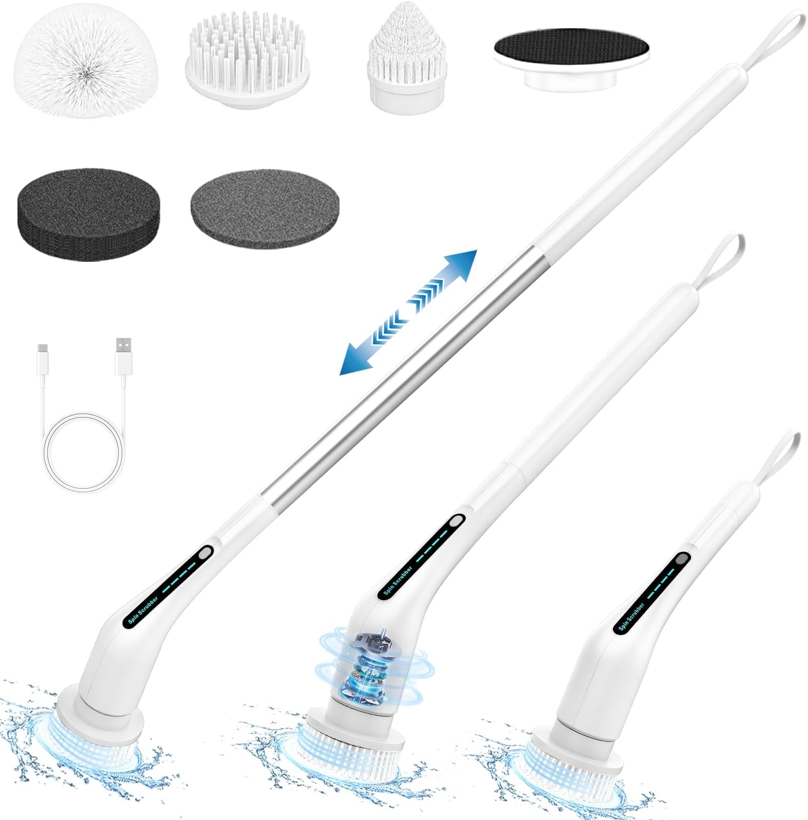 Amazon.com: Electric Spinning Scrubber Brush - Automatic Shower & Tub ...