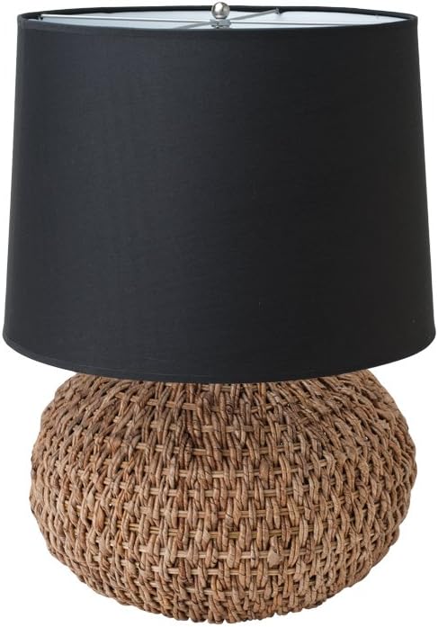 KOUBOO Abaca Woven Table Lamp with Shade, Espresso - Desk Lamps ...