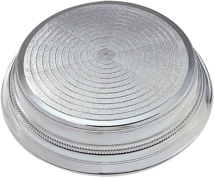 Round Plastic Cake Stand - Silver 355mm : Amazon.co.uk: Home & Kitchen