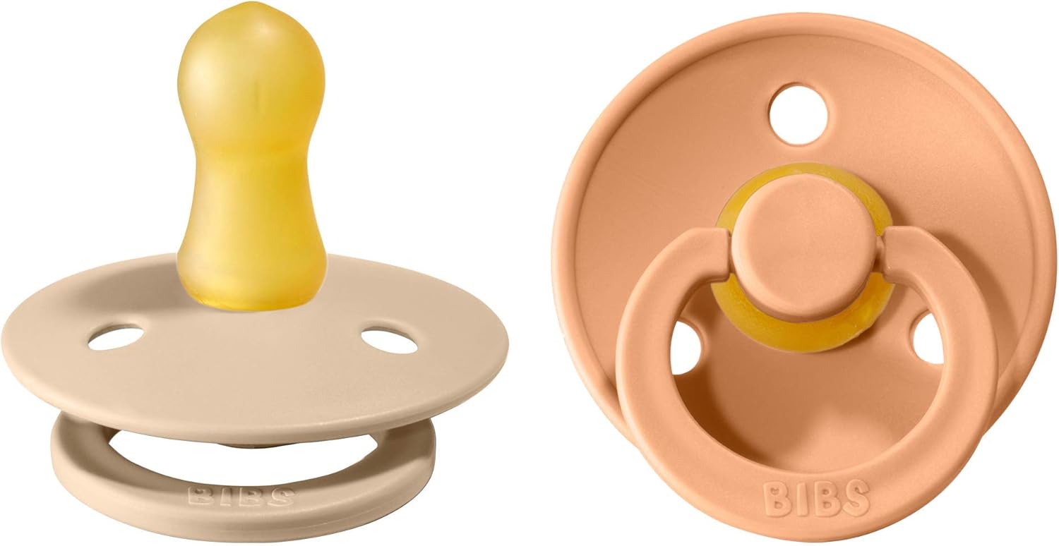 BIBS Colour Soother 2-Pack, BPA Free Dummy Pacifier, Round Nipple ...