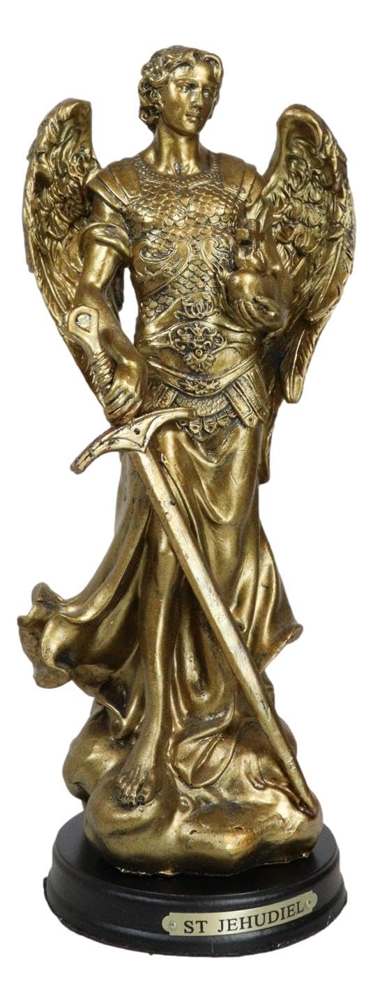 Buy Ebros Catholic Church Archangel Jehudiel Statue 8" Tall Saint ...