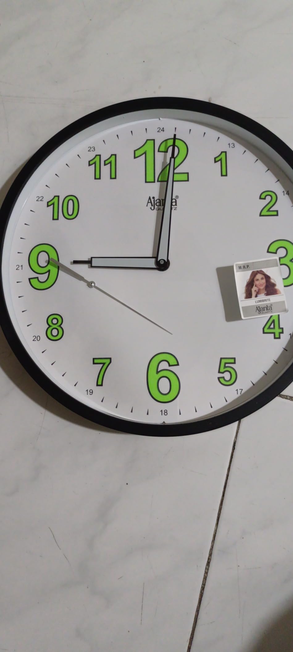 Buy Ajanta Night Glow Radium Plastic Analog Wall Clock (310 X 44 X 310 ...