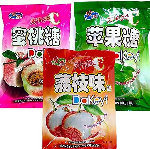 Amazon.com : Hong Yuan Peach,Lychee,Apple Classic Hard Candy : Grocery ...
