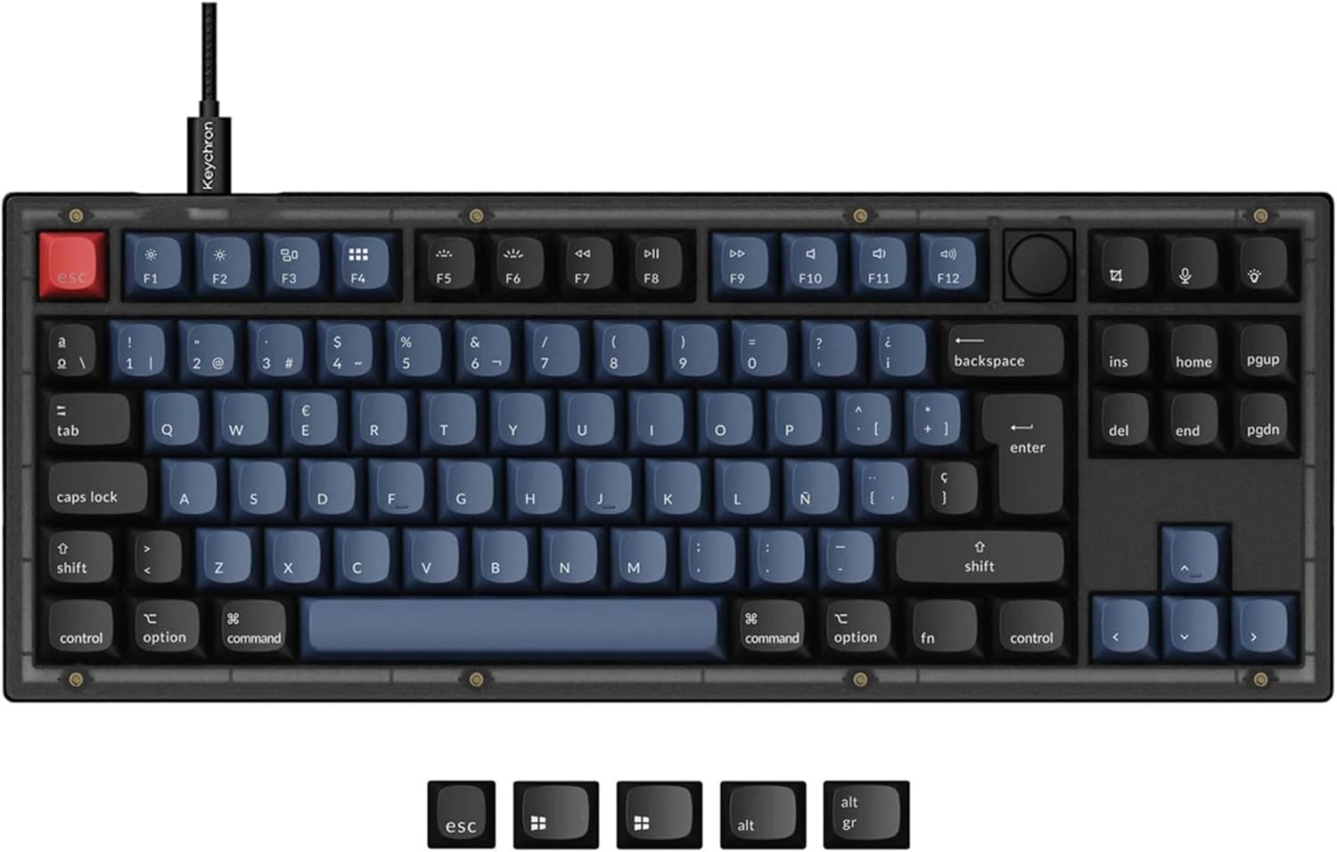 Keychron V3 Customized Mechanical Keyboard with Knob, 87 Keys RGB ...