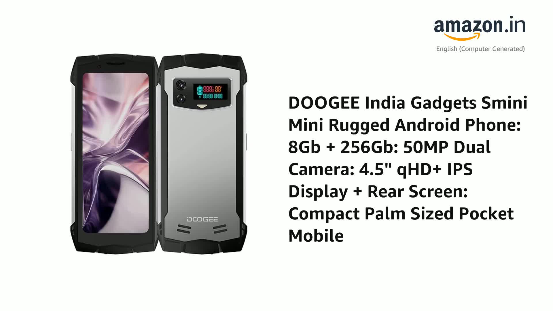 Watch DOOGEE India Gadgets Smini Mini Rugged Android Phone& 8Gb 256Gb ...