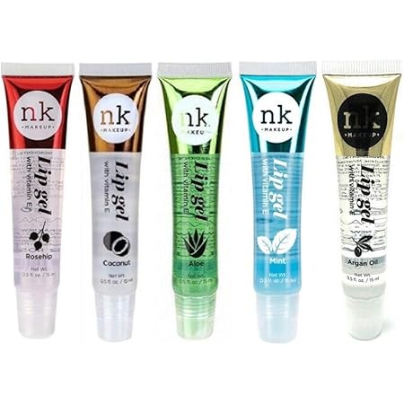 Amazon.com : 5 PACK NK Lip Gel with Vitamin E Bubble Gum, Argan ...