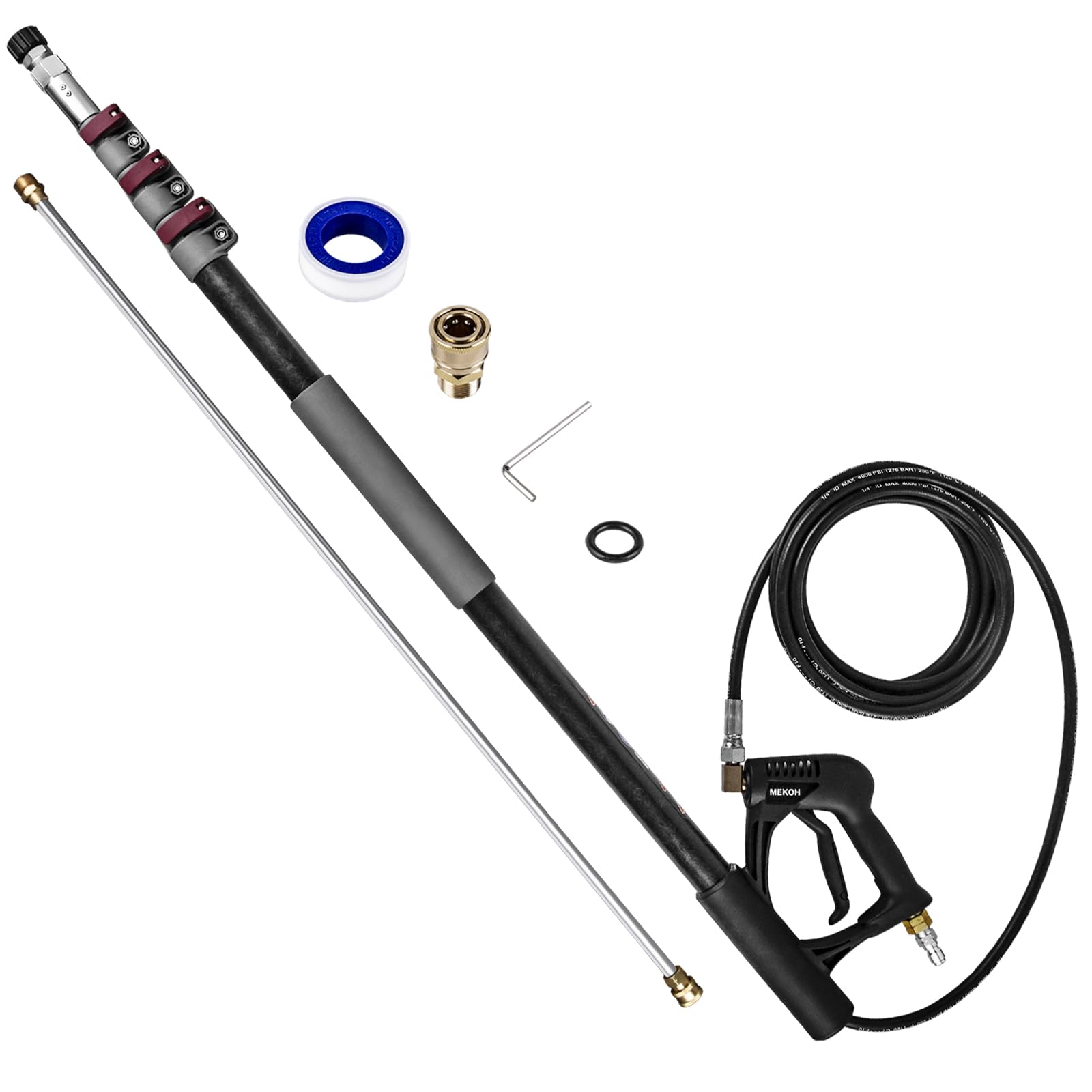 Amazon.com : MEKOH 18ft Telescoping Pressure Washer Wand with 1 Power ...