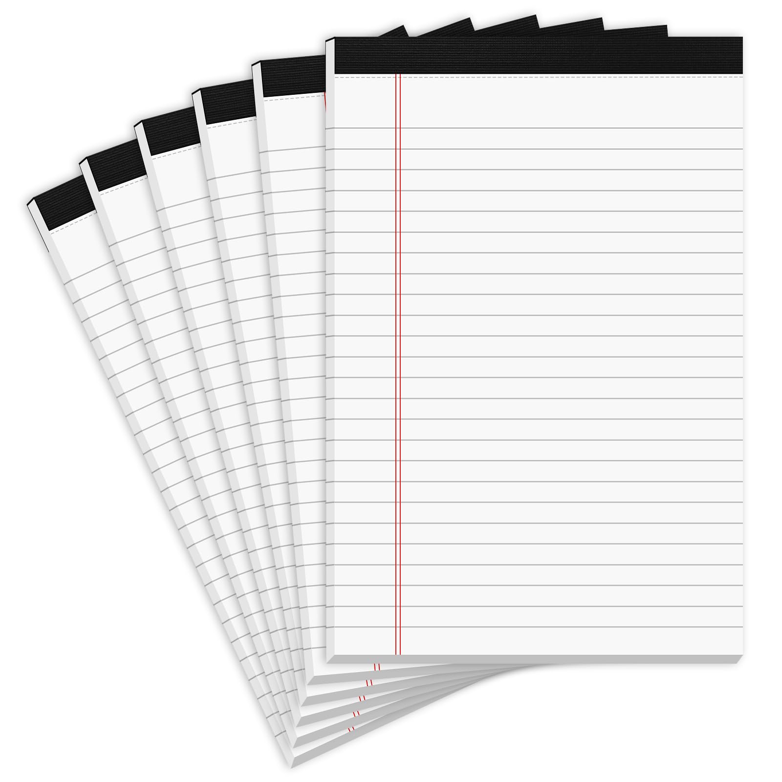 Amazon.com : DORFAS 6 Pack Note Pads 5x8 Inch Legal Pads College Ruled ...