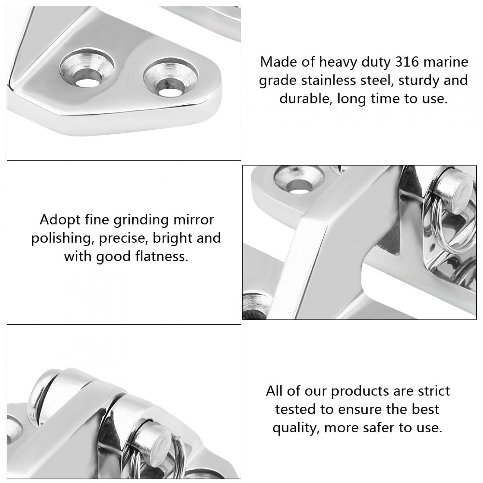 Marine Boat Stainless Steel Hatch Hinge, Deck Hardware with Removable ...