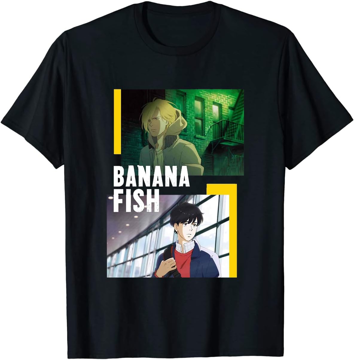DIYHMH Banana Fish Merch Banana Fish T-Shirt Black M : Amazon.com.au ...