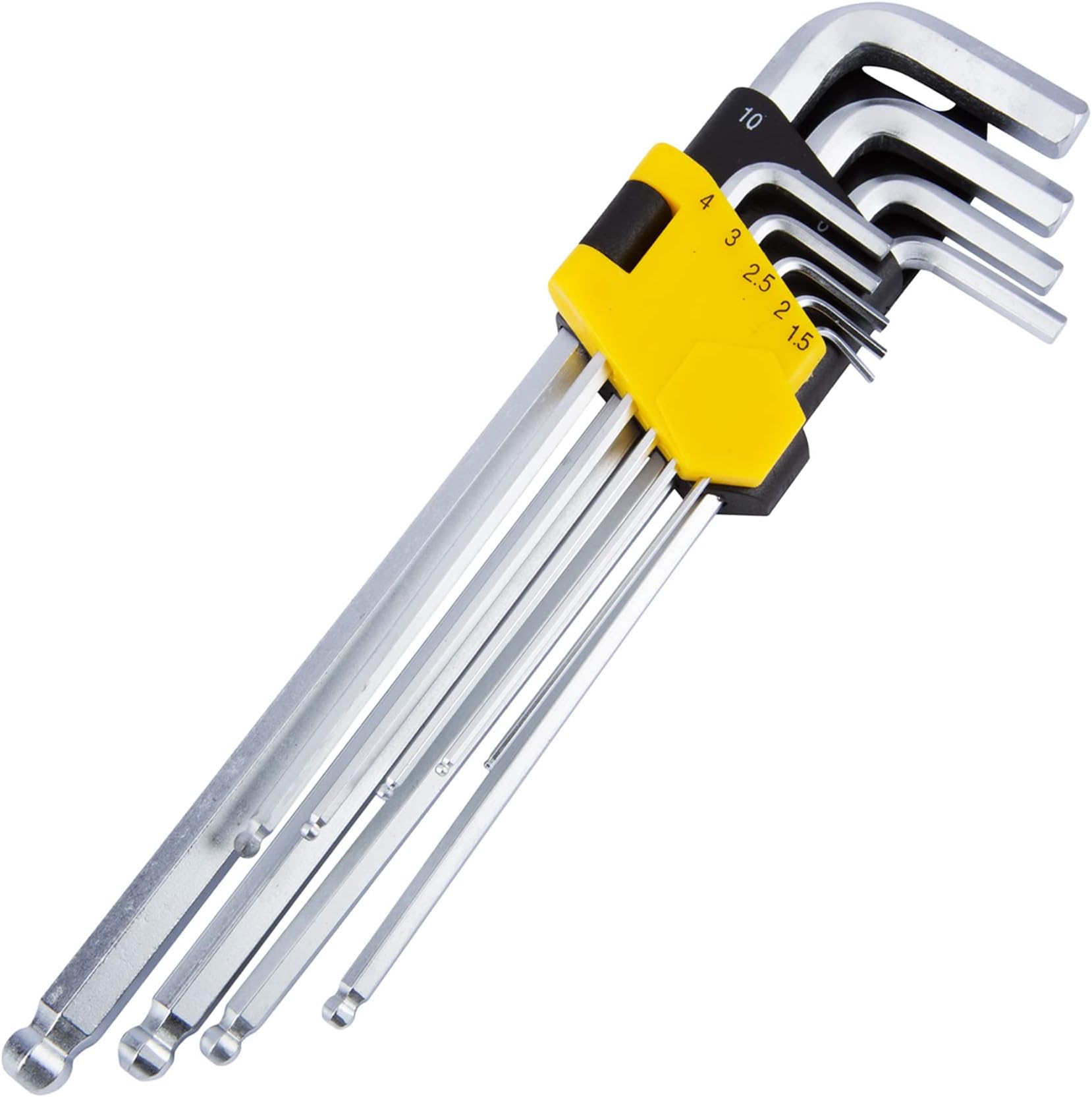 Siegen By Sealey 9pc Extra-Long Ball-End Allen Key Hex Set - Imperial ...