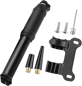 Oasisgalore Small Bike Hand Pump Portable,Universal American and French ...