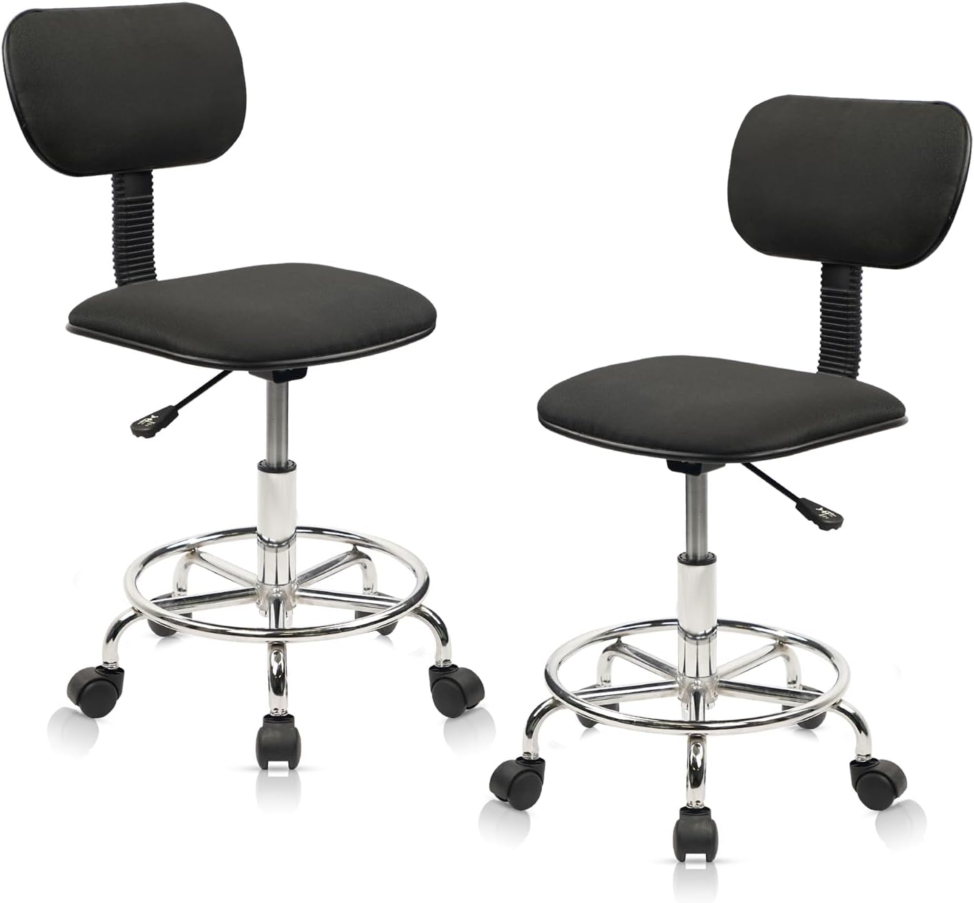 Amazon.com: KLASIKA Drafting Chair Rolling Stool Adjustable Height with ...