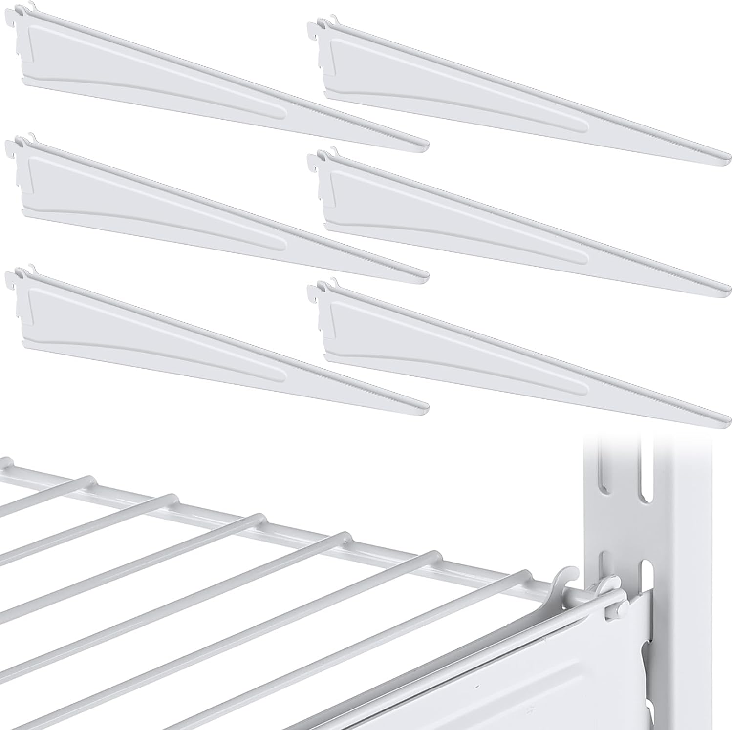 Wonderjune Adjustable Locking Shelf Bracket 16 Inch Shelf Brackets ...