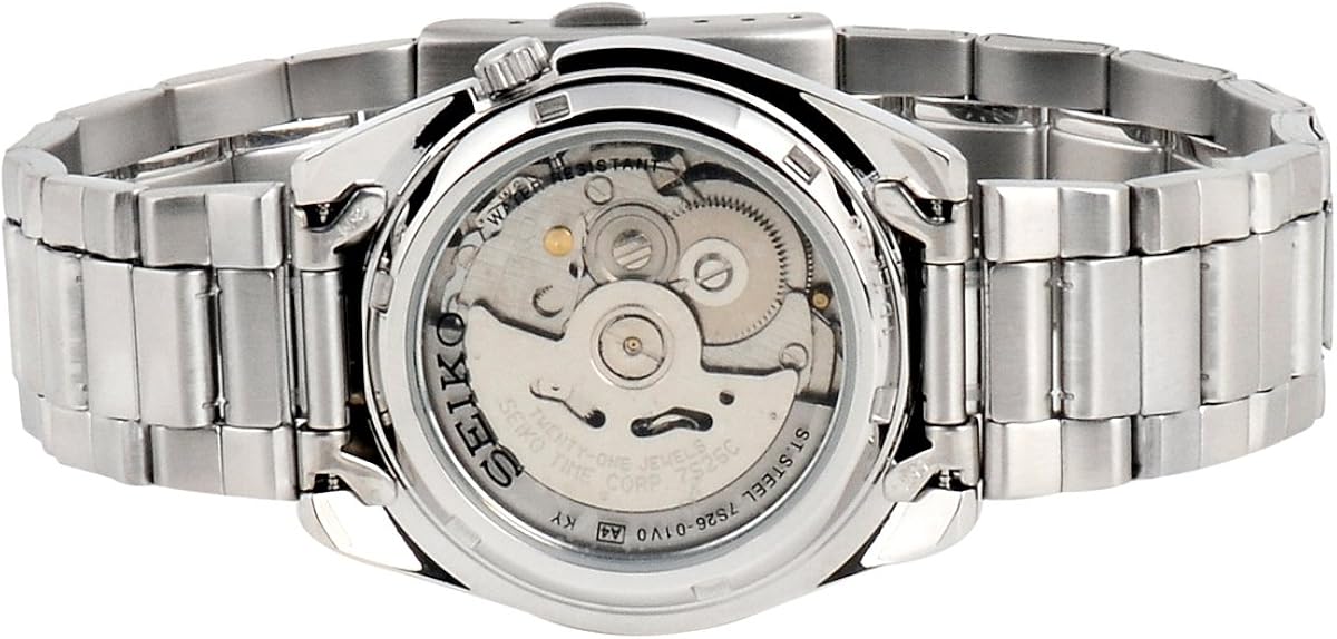 Amazon.com: Seiko SNKL55 Mens Stainless Steel Case and Bracelet ...