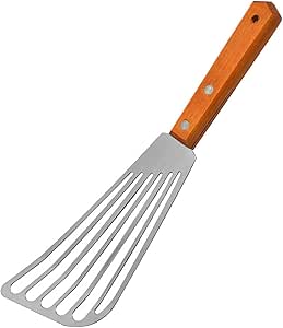 Amazon.com: FFVCNQZO Stainless Steel Wooden Handle Fried Fish Drain ...