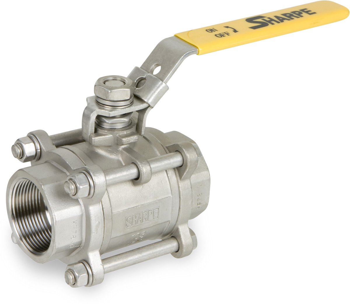 Sharpe Valves 39036 Series Stainless Steel 316 Ball Valve, Three Piece ...
