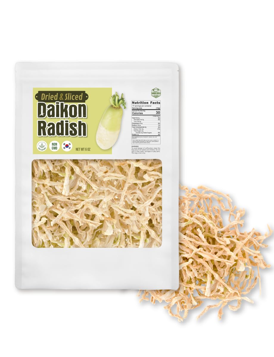 Amazon.com: Korean Premium Dried & Sliced Daikon Radish 6 Ounce from ...