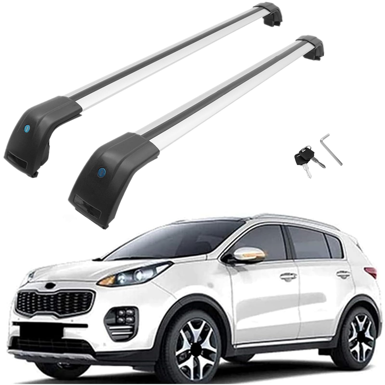 Snapklik.com : Roof Rack Cross Bars Fit For KIA Sportage 2016 2017 2018 ...