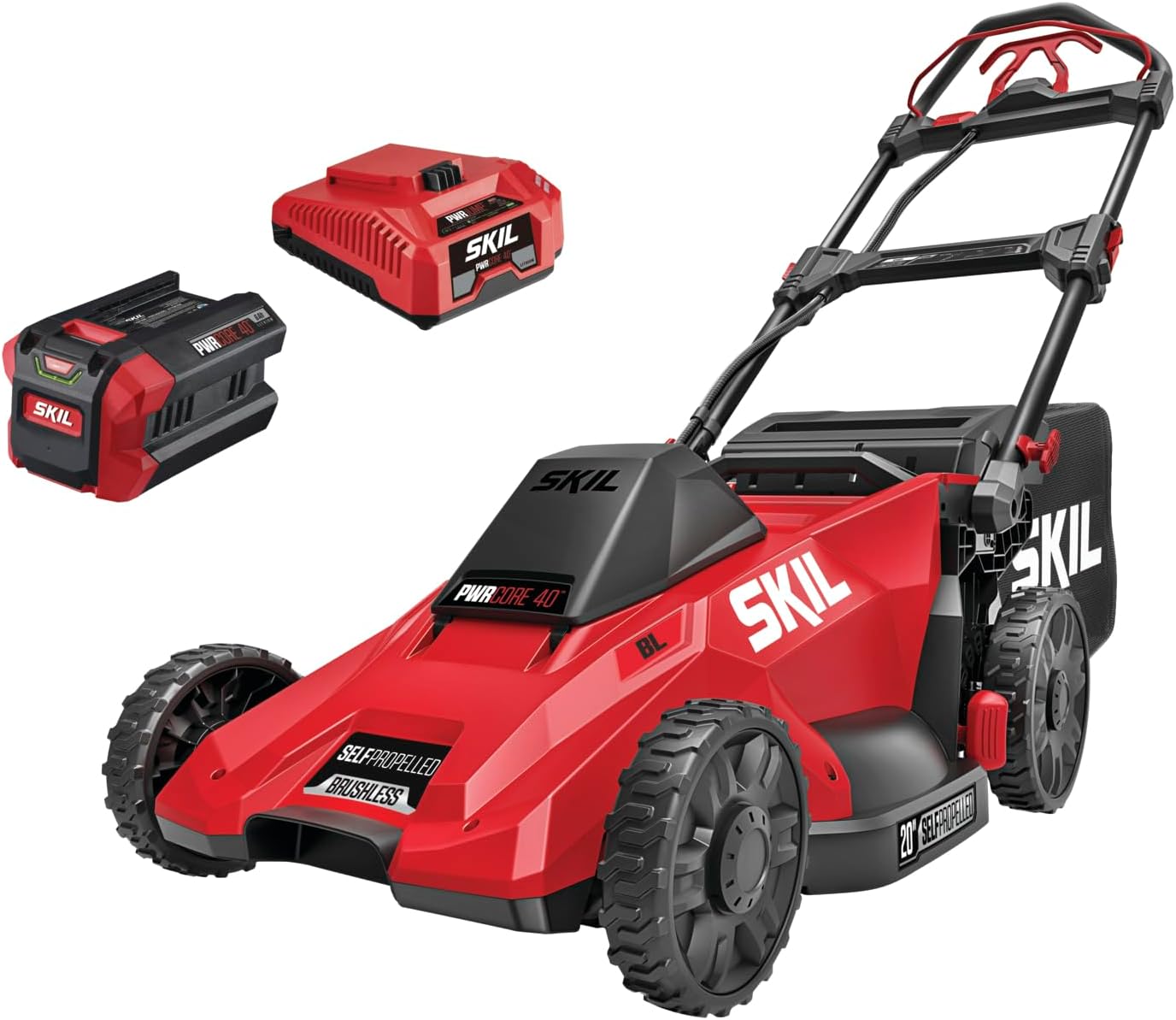 Amazon.com : SKIL PWR CORE 40 Brushless 40V 20 in. Self-Propelled Mower ...