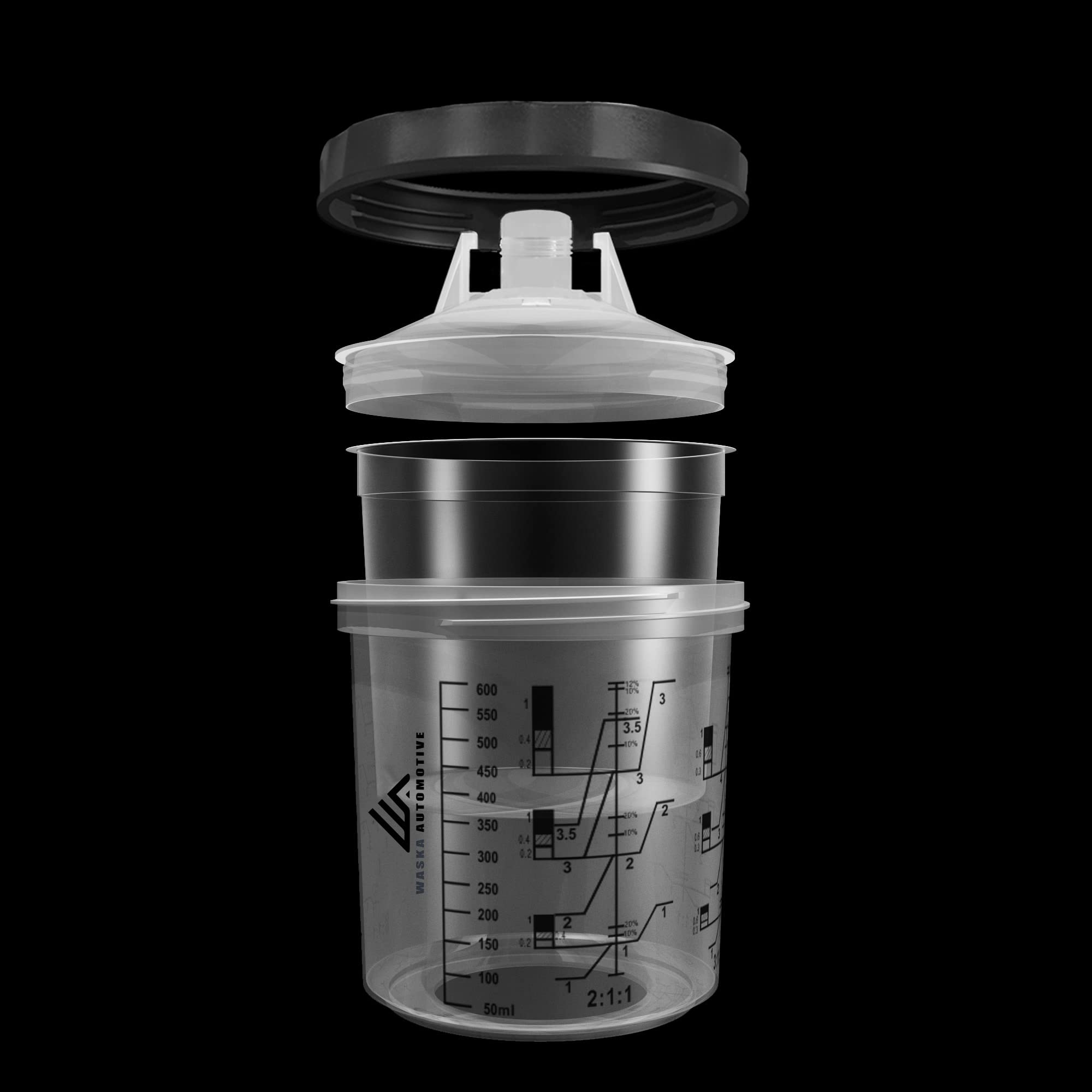 Amazon.com: Waska Automotive 650 ML SPS 1.0 Paint Cup System - 50 Count ...