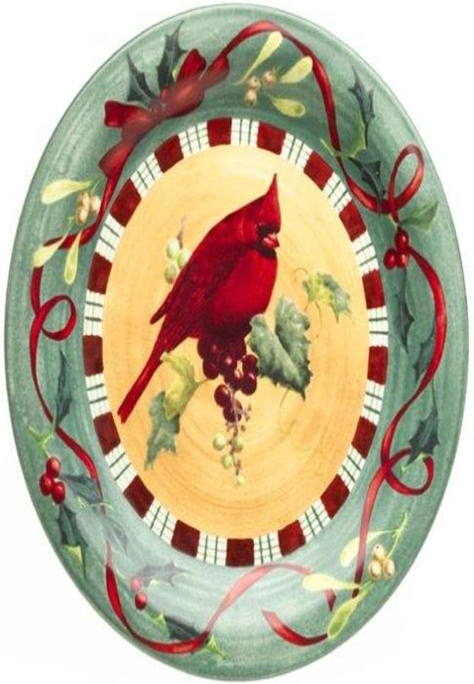 Amazon.com | Winter Greetings Everyday Cardinal Dinner: Dinner Plates