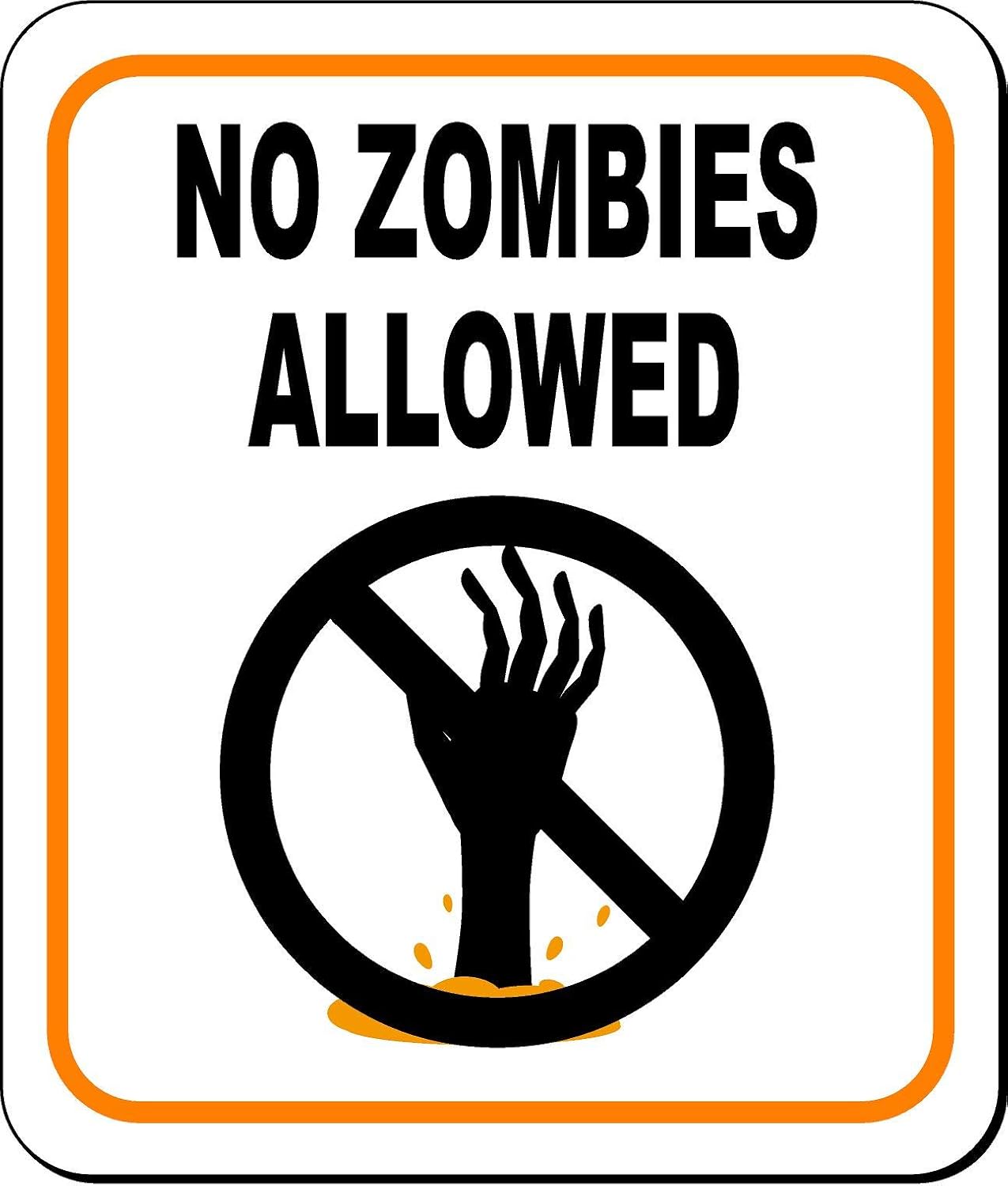 Amazon.com: NO ZOMBIES ALLOWED Aluminum Composite Outdoor Sign 8.5" x10 ...