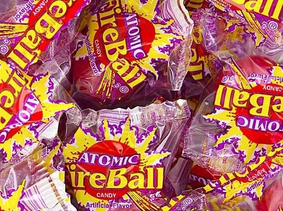 Amazon.com : ATOMIC FireBall Candy Jawbreakers, Individually Wrapped ...