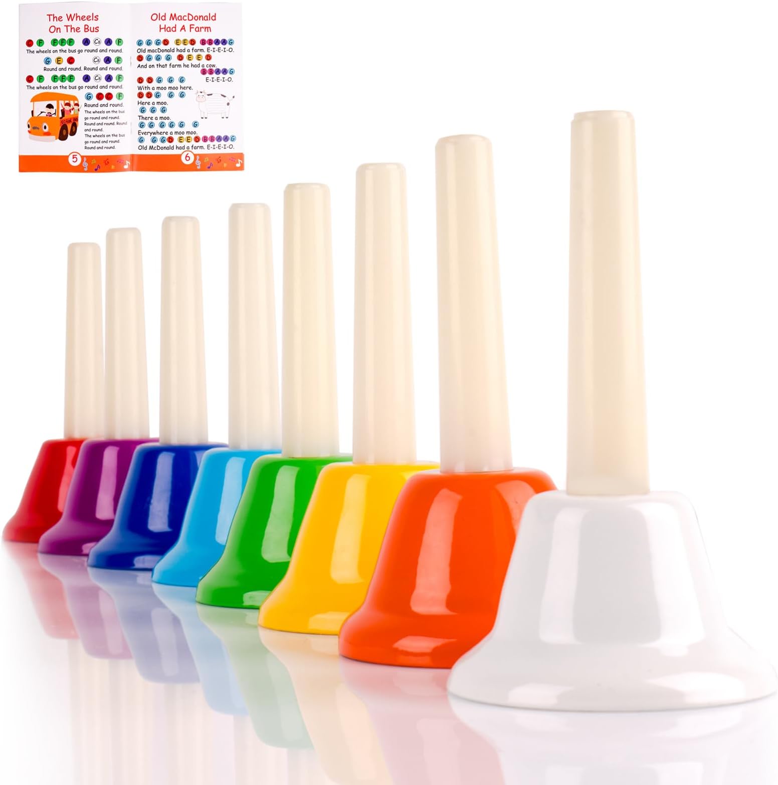 Amazon.com: Handbells, Hand Bells Set 8 Note Musical Bells with ...