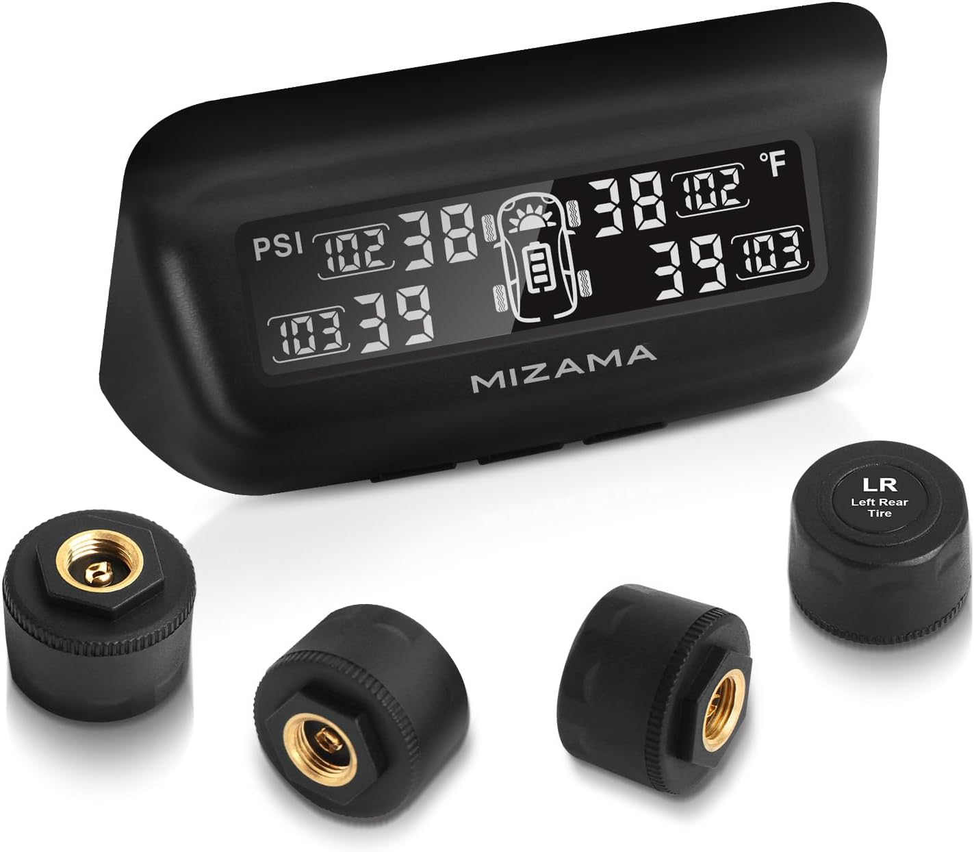 Amazon.com: MIZAMA Tire Pressure Monitoring System, 4 Sensors & 6 Alarm ...