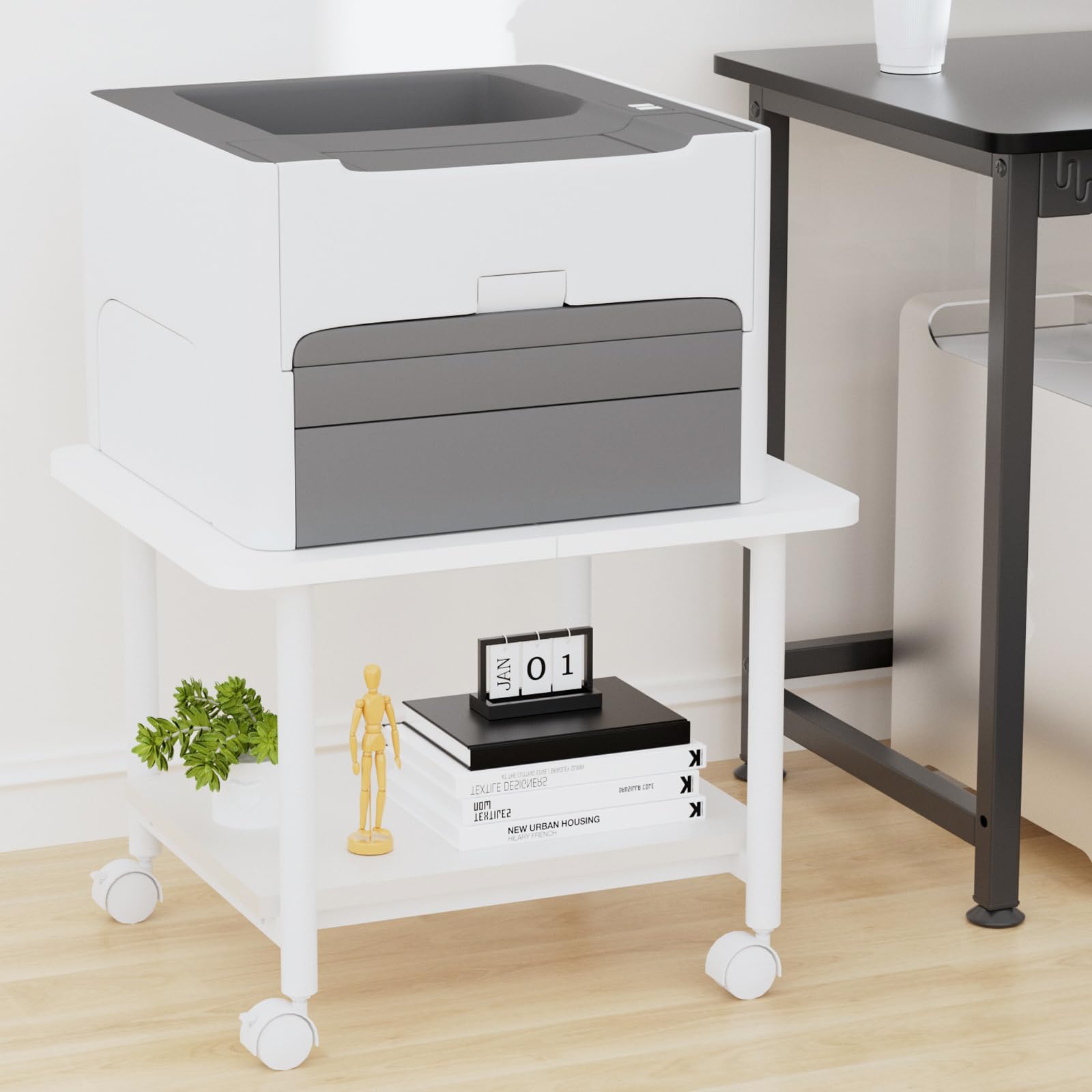 Amazon.com: QieerHior Printer Stand 2-Tier Large Printer Table Under ...