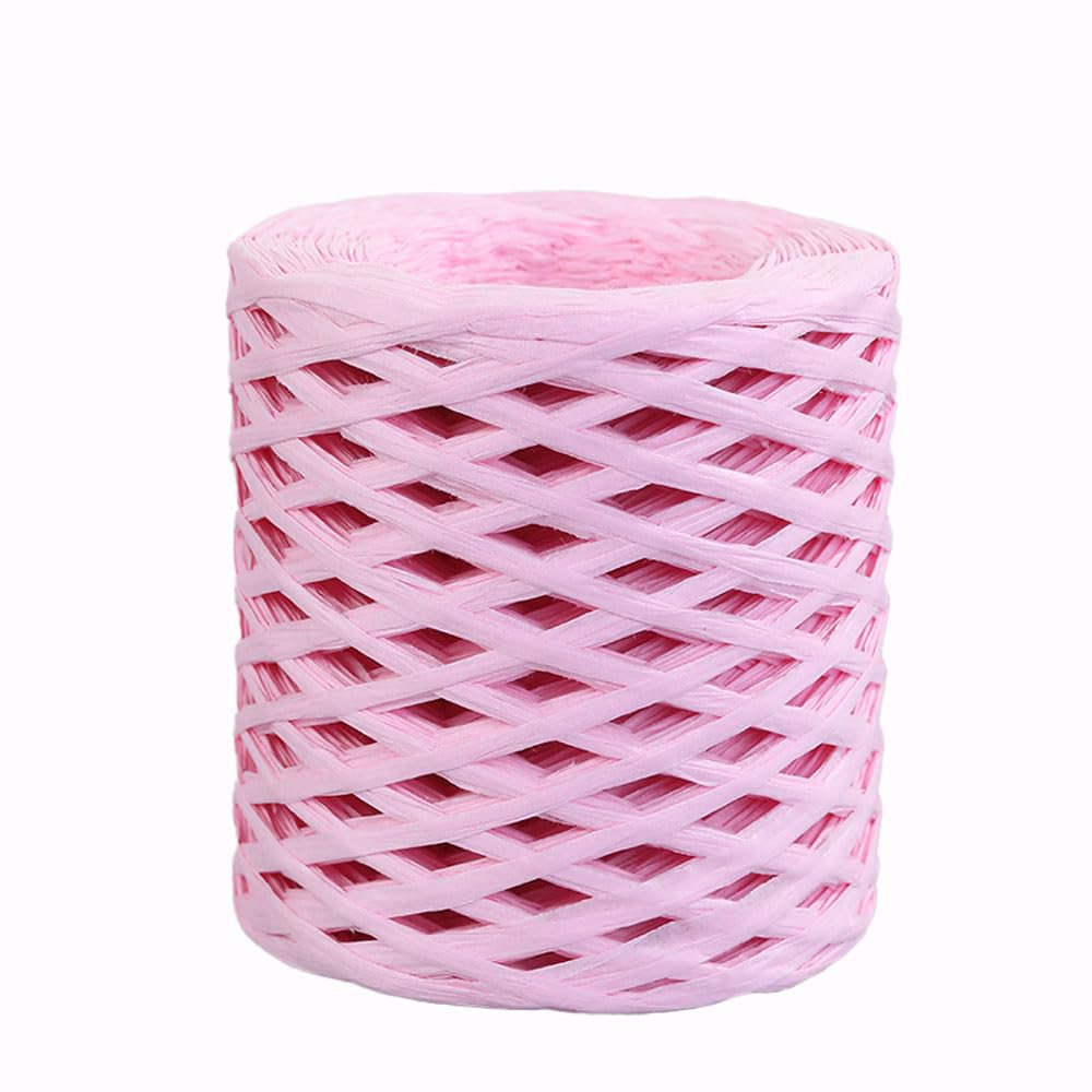 Amazon.com: Pink Raffia Ribbon,Raffia Paper Ribbon,Craft Paper Ribbon ...
