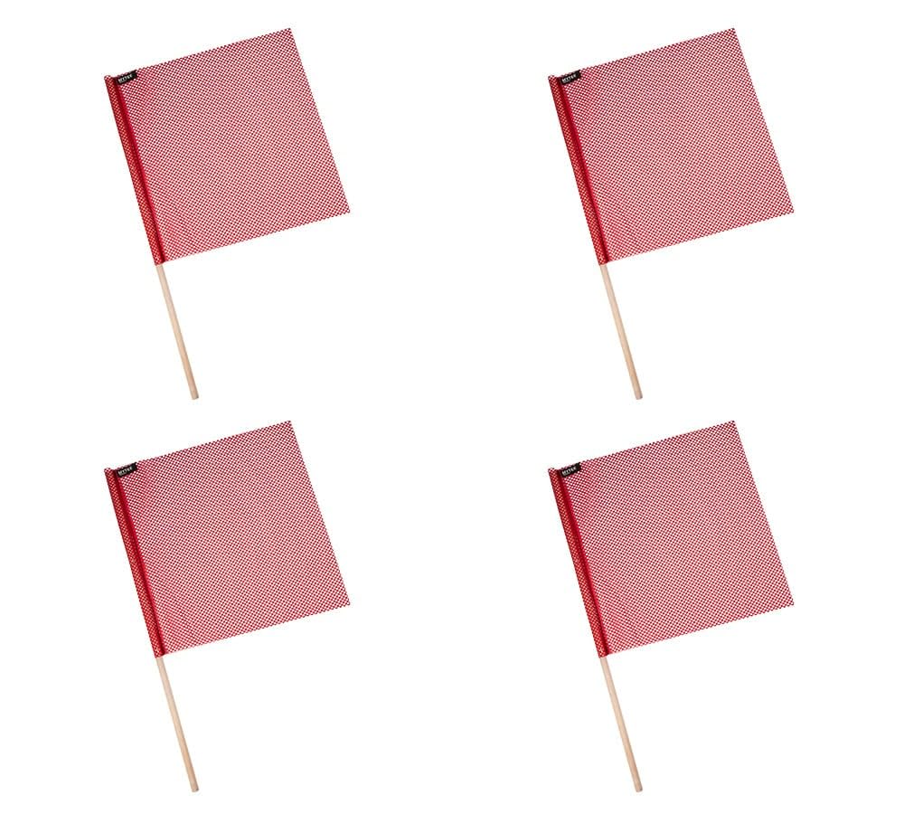 Amazon.com: Mytee Products (4 Pack) 18"x18" Red Safety Flags for Truck ...