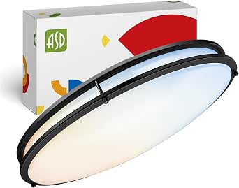 ASD LED 32 Inch Oval Flush Mount Light Fixture | 50W 3960LM 2700K-5000K ...