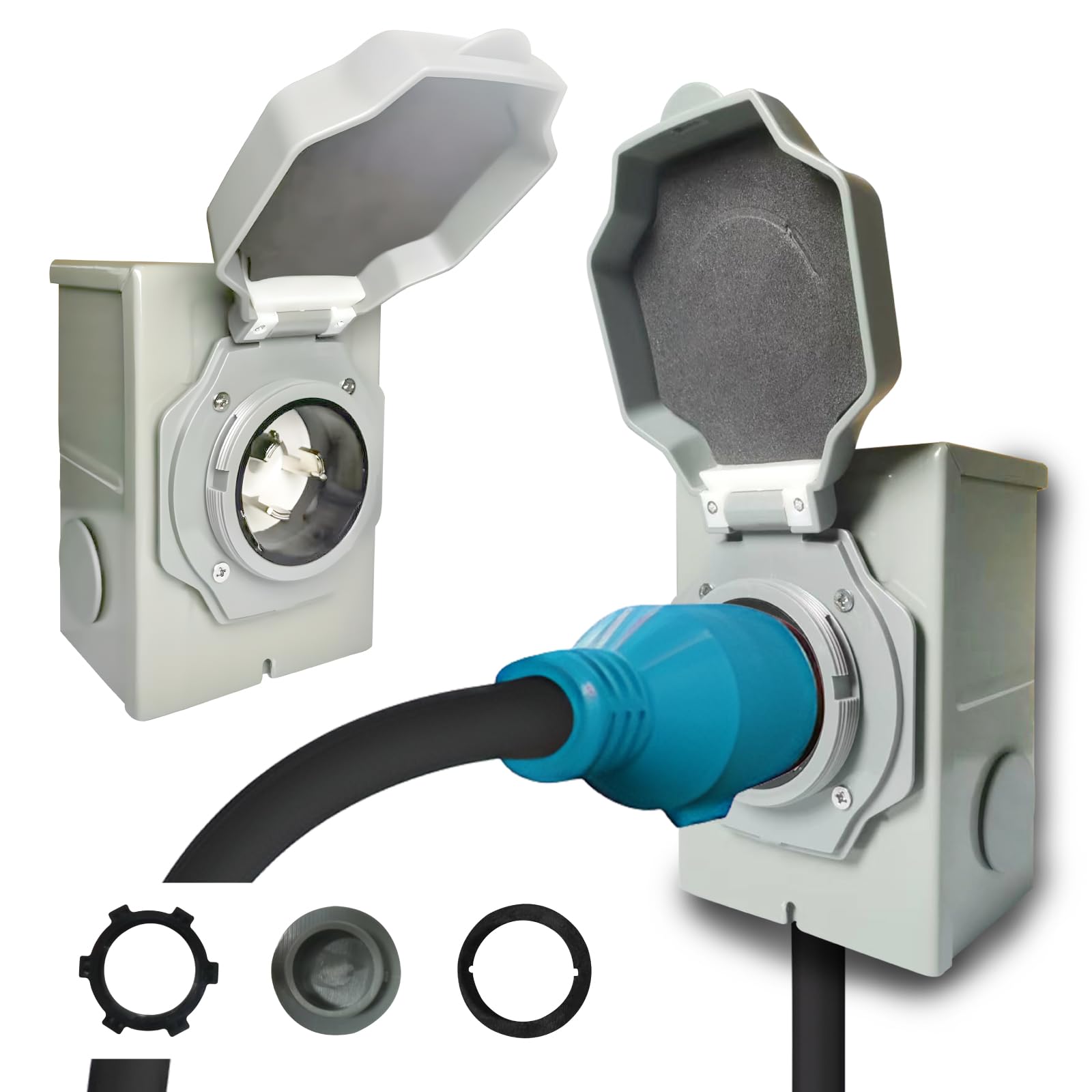 Amazon.com: GHYKL 50 Amp Generator Inlet Box [Pre-Drilled], NEMA SS2 ...