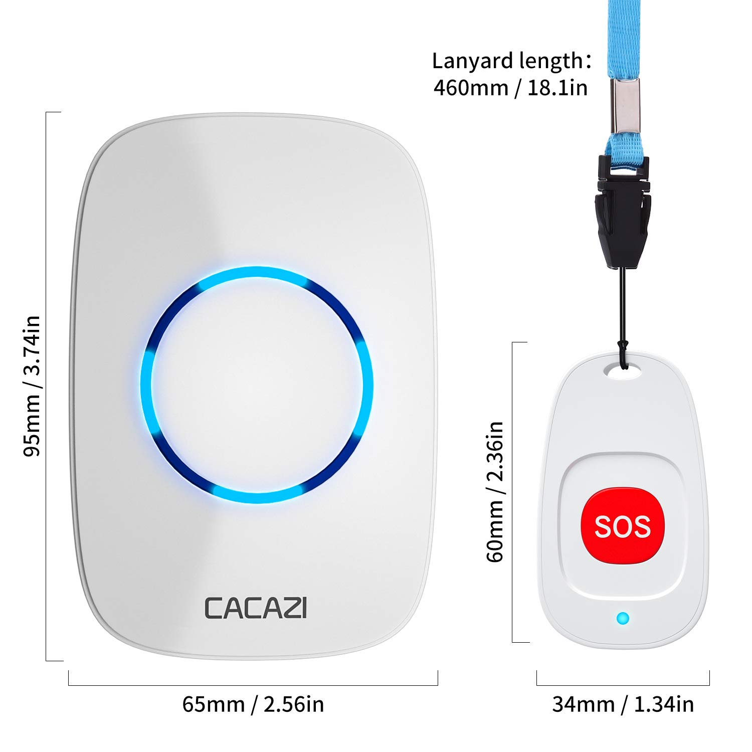 Snapklik.com : Caregiver Pagers Wireless Call Button For Elderly ...