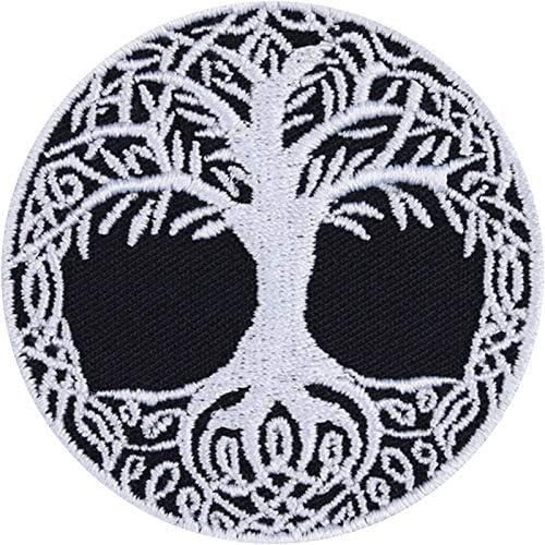 Baum des Lebens YGGDRASIL Aufnäher Wikinger Weltenbaum Aufbügler Viking ...