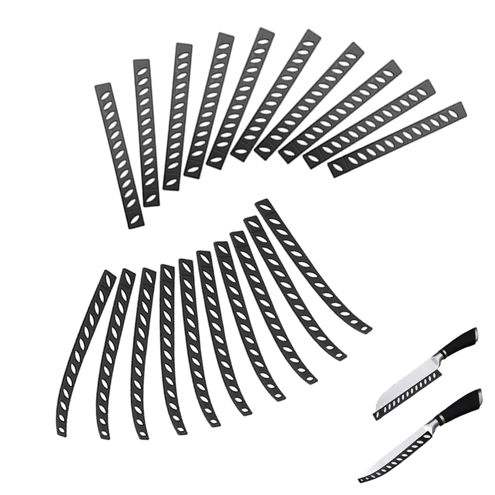 RHQFDM 20 Pieces Knife Guard Black Plastic Blade Guard Protector ...