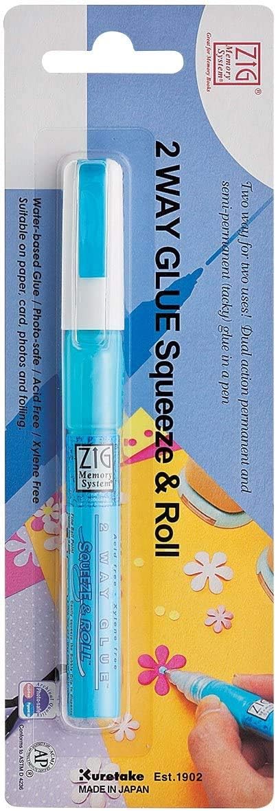Zig Memory System Two Way Glue Pen, Carded, Squeeze and Roll : Amazon ...