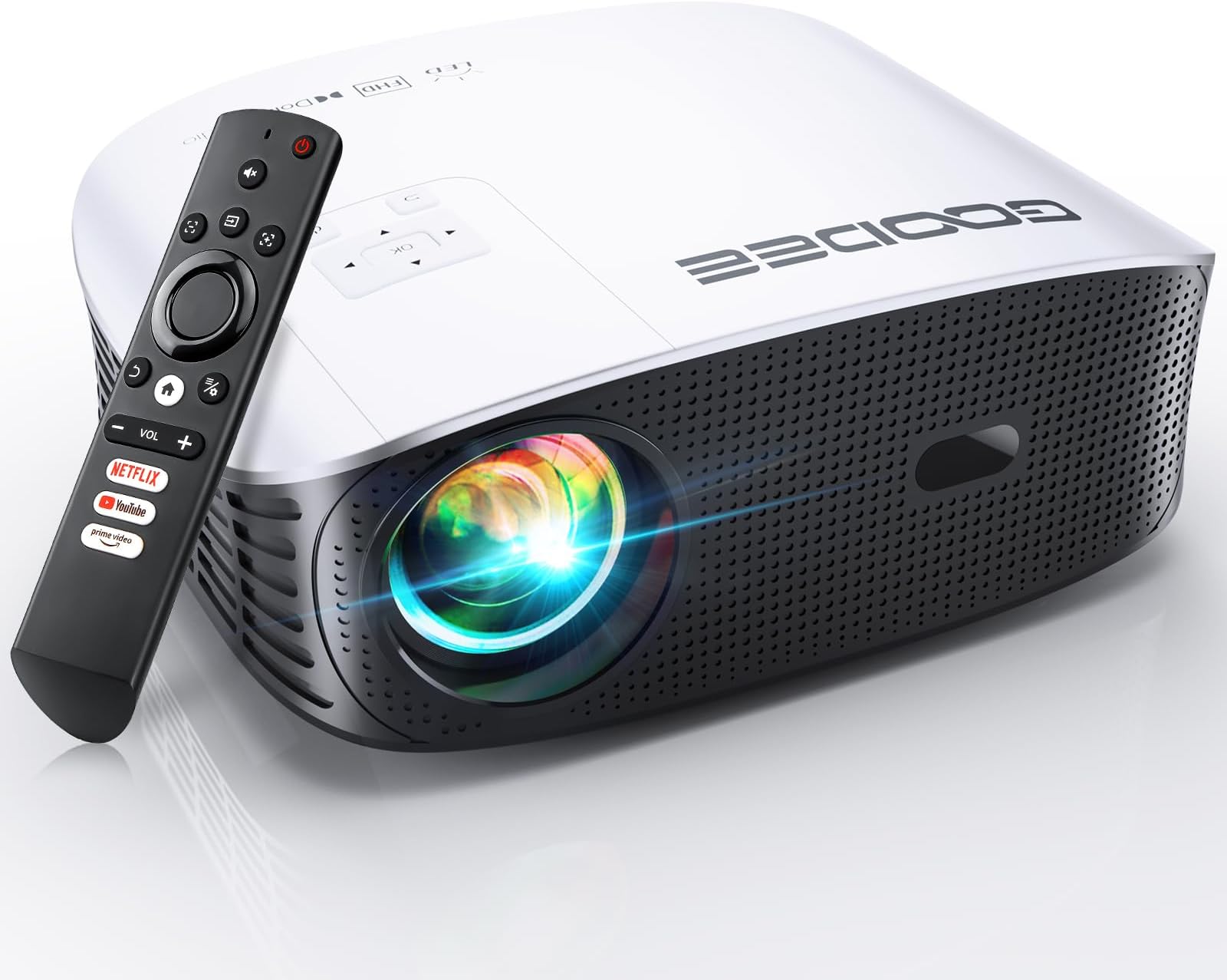 Amazon.com: Native 1080P Projector Full HD, 15000Lux Brightness with ...