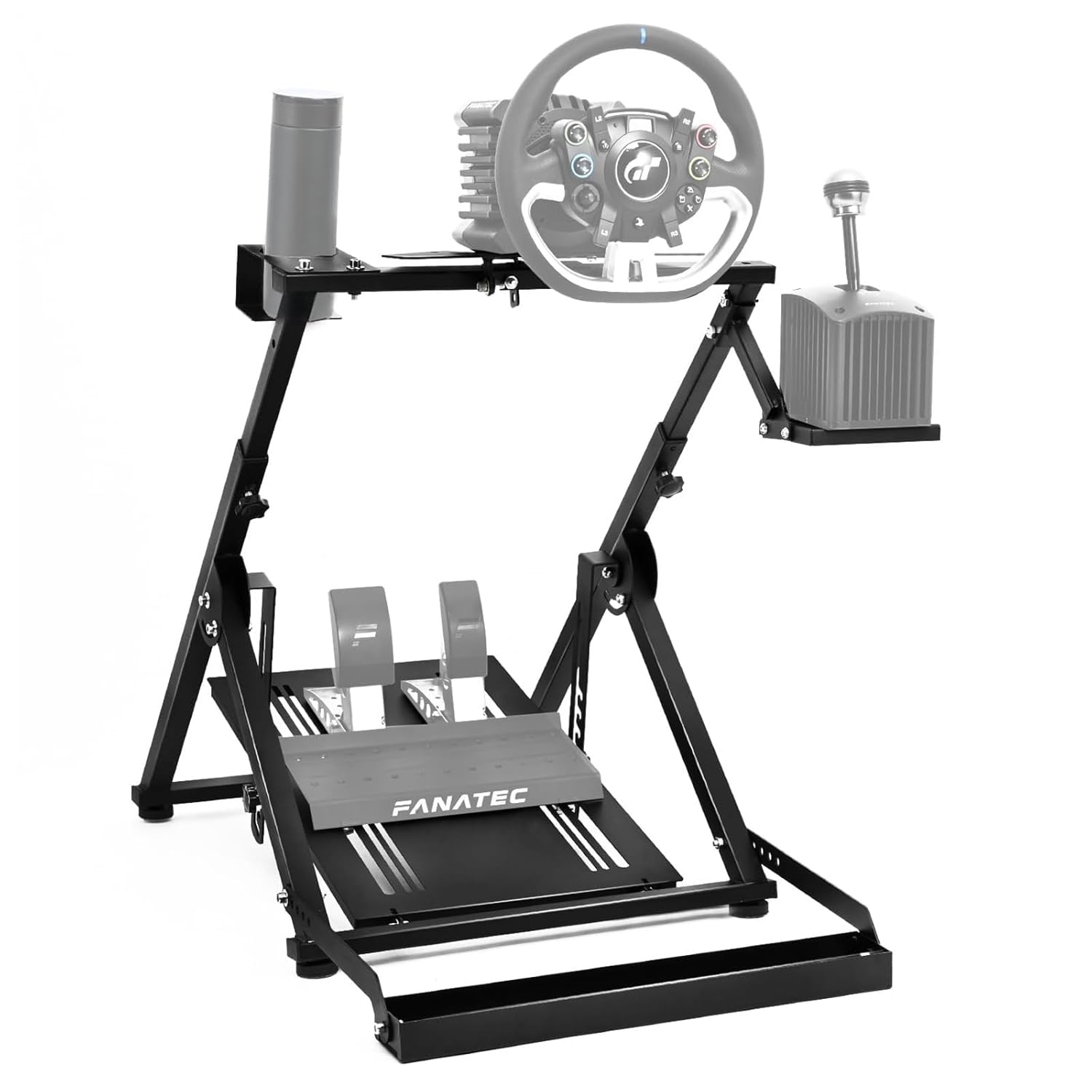 Anman Sim Racing Wheel Stand with Fixed Gaming Chair - Foldable & Tilt ...