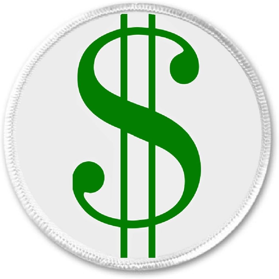 Amazon.com: Dollar Sign Symbol 3" Sew On Patch Money Currency ...